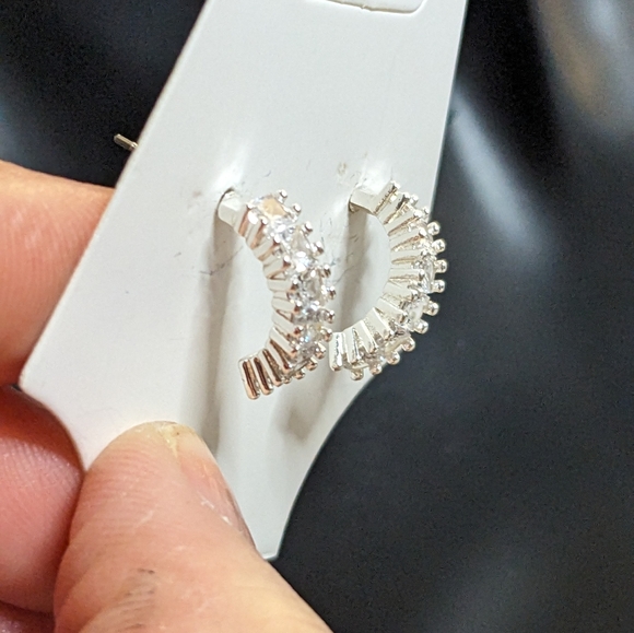 Swarovski | Jewelry | Swarovski Crystal Elements Silver Half Sun | Poshmark